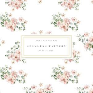 Watercolor Floral Digital Paper - Scrapbook Paper - Digital Floral ...