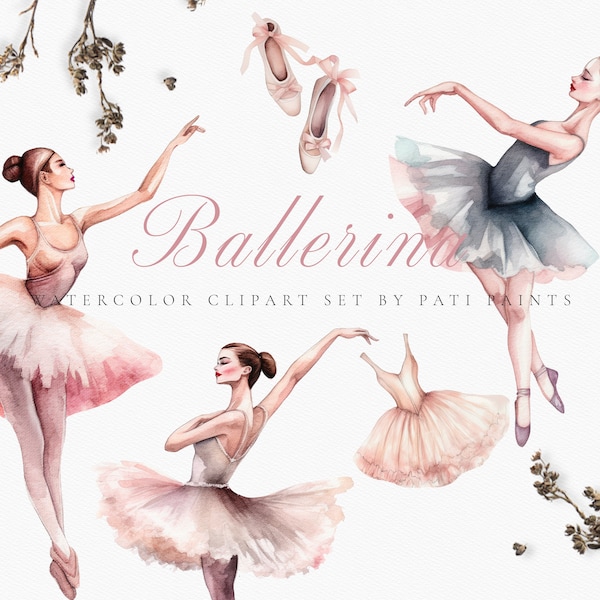 Ballerina Clipart - Etsy