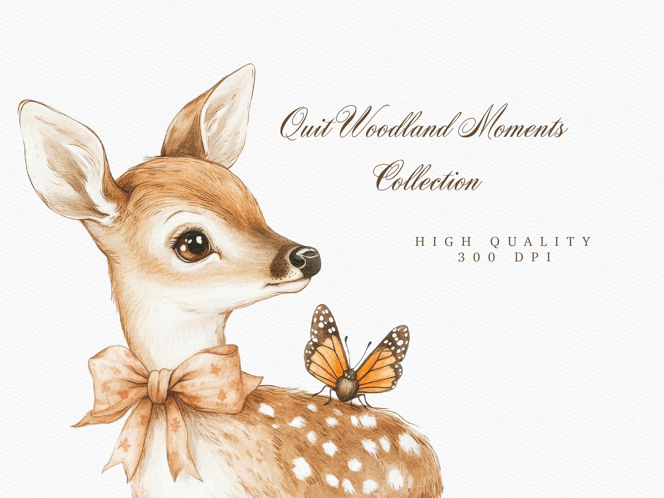 Watercolor Woodland Animal Clipart Set - Forest Baby Shower - Digital ...