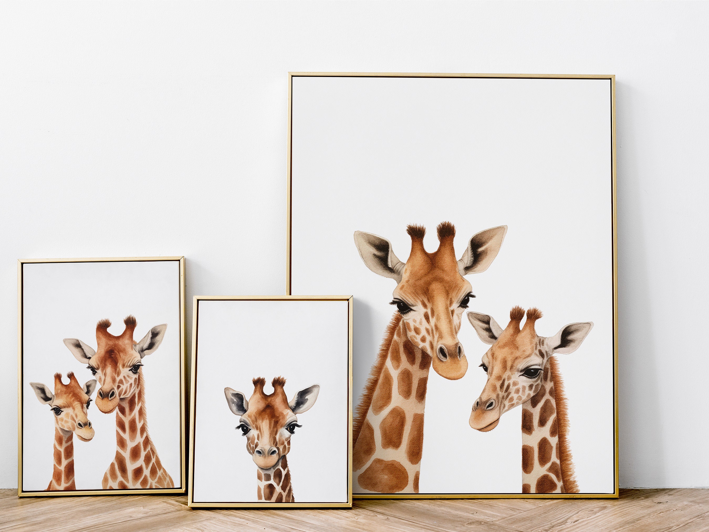 Watercolor Giraffe Clipart for Nursery Wall Art Safari Nursery Decor ...