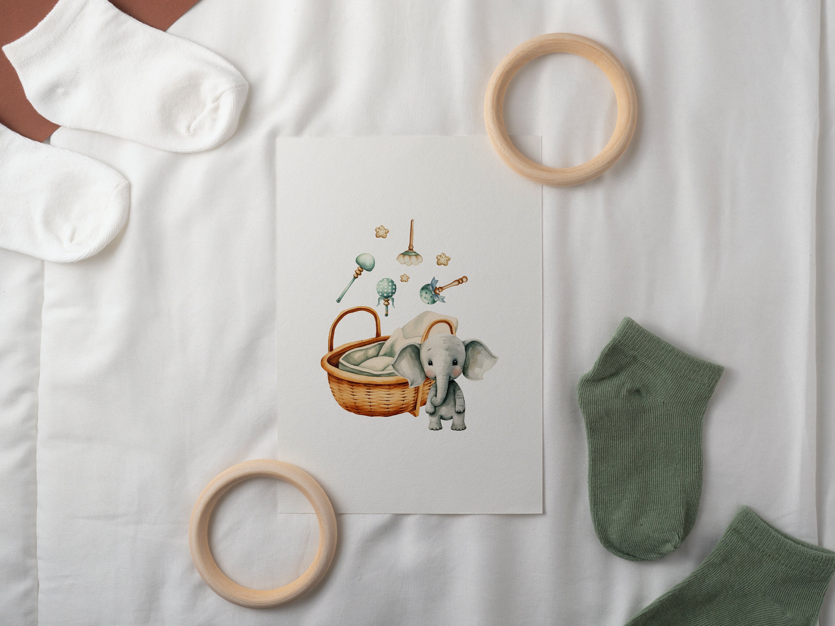 Watercolor Baby Boy Clipart It's a Boy Clipart Set for Baby Shower ...