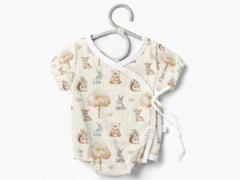 Watercolor Woodland Animals Digital Paper Digital Background Nursery ...