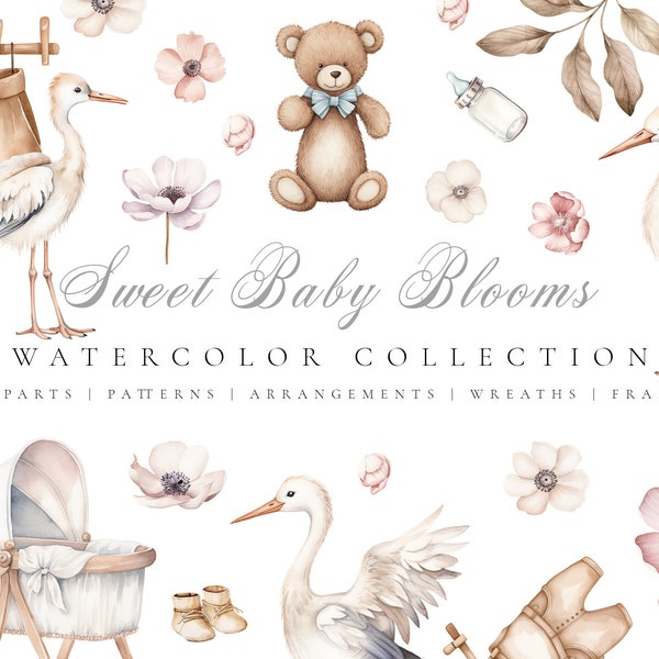 Stork Clipart - Etsy