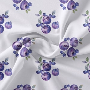 Watercolor Blueberry Digital Paper - Fruit Seamless Pattern - Watecolor ...