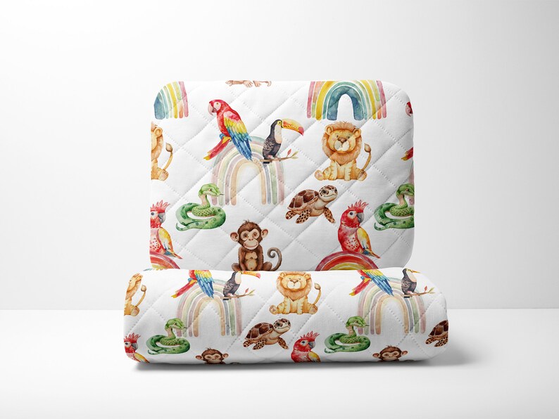 Watercolor Baby Jungle Digital Paper - Scrapbook for Kids - Seamless ...