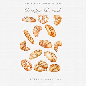 Watercolor Bakery Clipart Set for Commercial Use - Digital Download ...