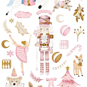 Candy Christmas Clipart - Pink Christmas Tree - Watercolor Nursery ...