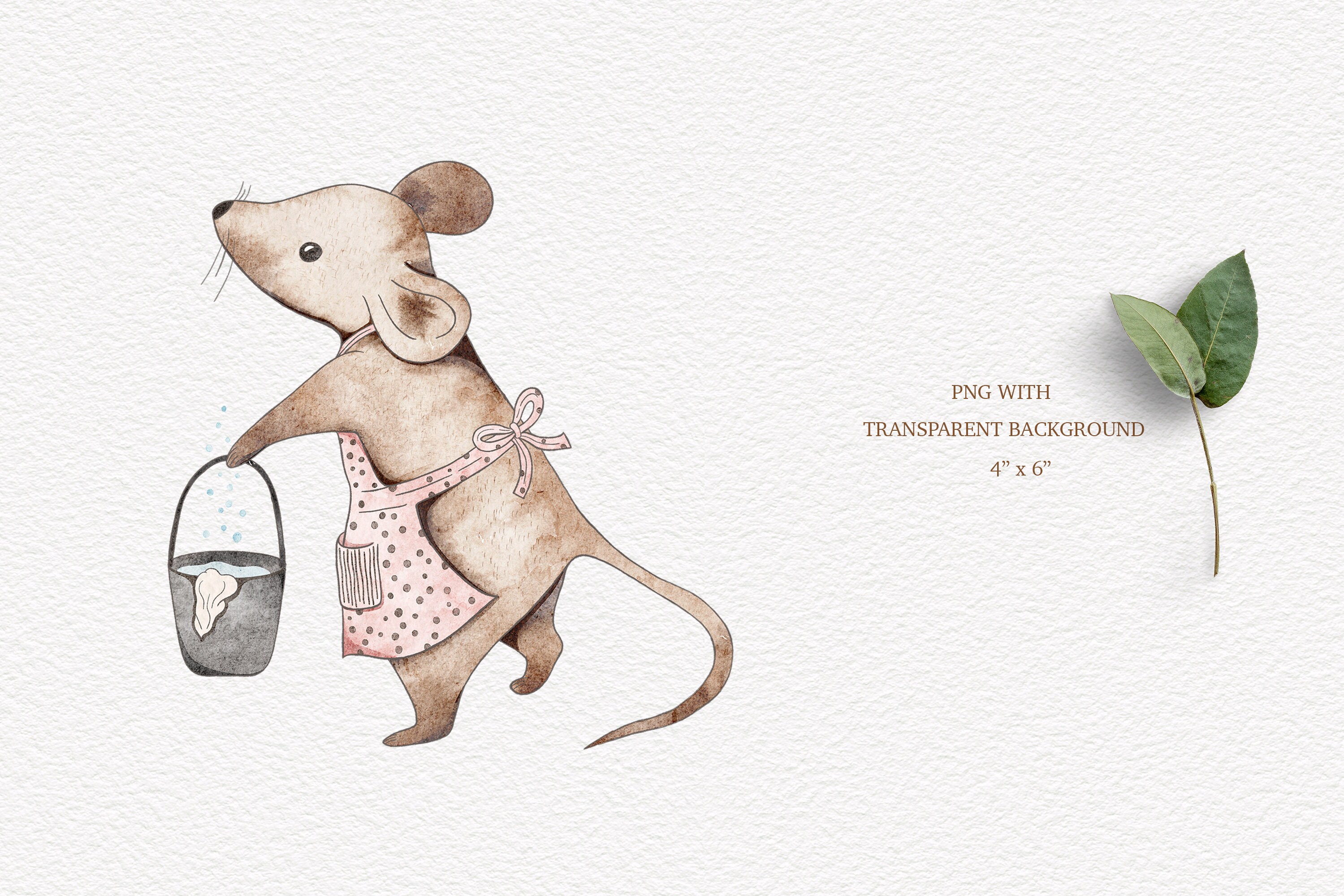 Watercolor Mice Clipart Nursery Art Watercolor - Etsy