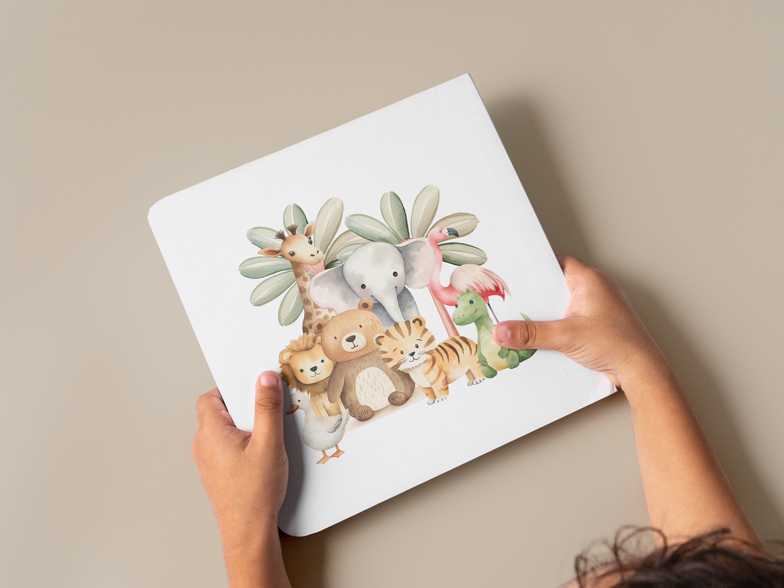 Boho Baby Doodle Clipart Set Nursery Animals Clipart for - Etsy