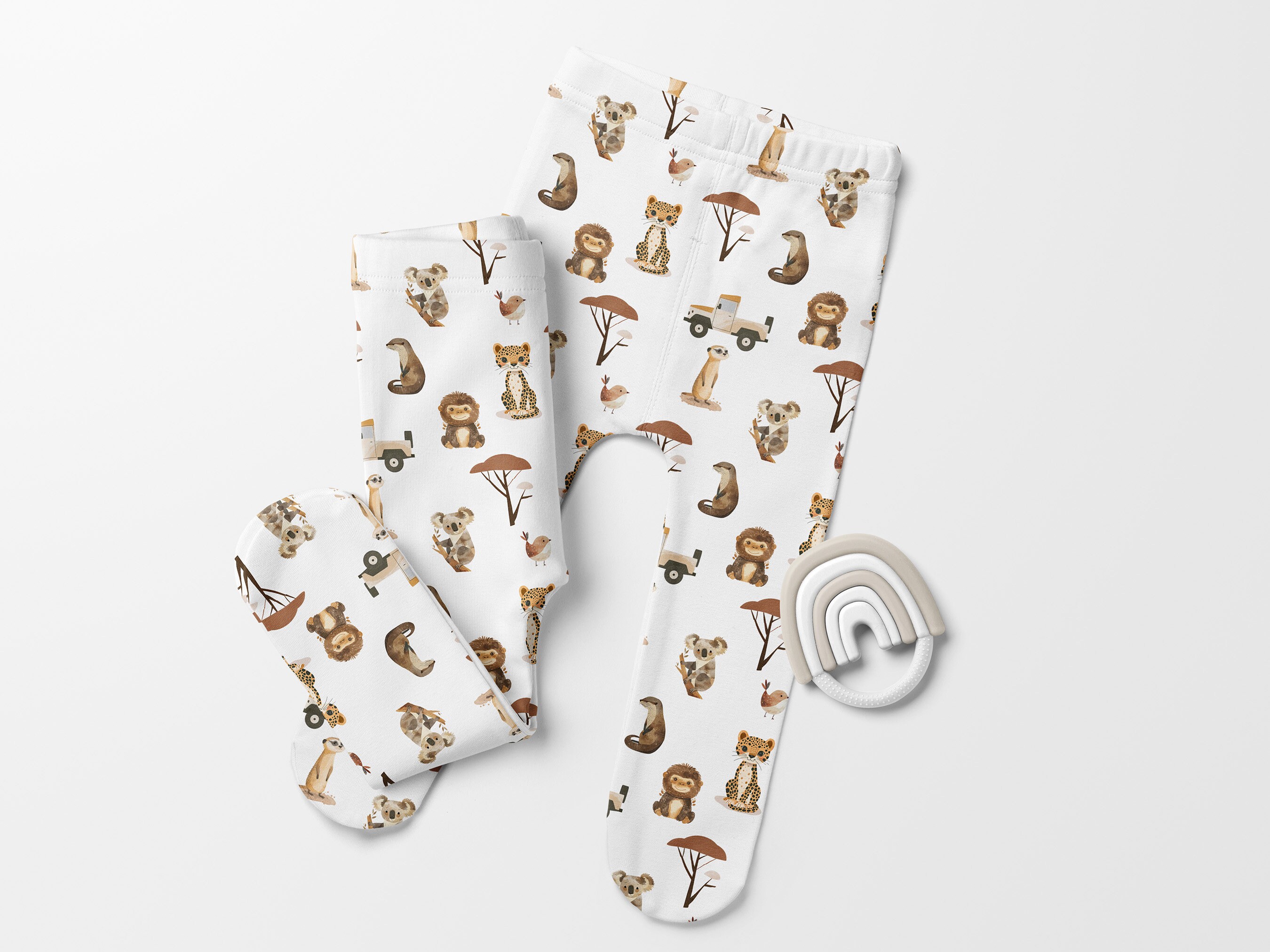 Watercolor Safari Animals Digital Paper Digital Background Nursery ...