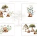 Watercolor Bear in the Forest Clipart for Baby Shower Woodland Autumn ...