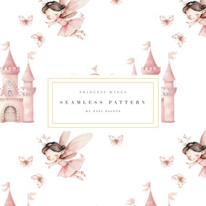 Pink Fairy Digital Paper - Watercolor Paper - Nursery Digital ...