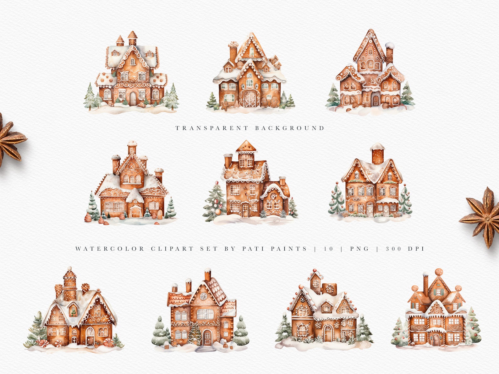 Christmas Gingerbread House Clipart - Winter Clipart - Christmas ...