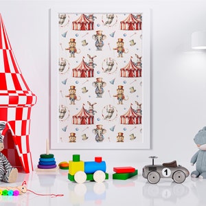 Watercolor Circus Digital Paper - Digital Background - Scrapbooking ...