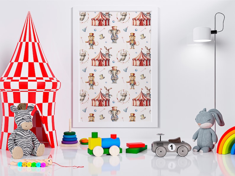 Watercolor Circus Digital Paper - Digital Background - Scrapbooking ...