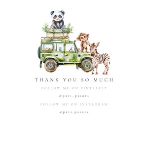 Watercolor Safari Digital Paper Set - Digital Background - Cute ...