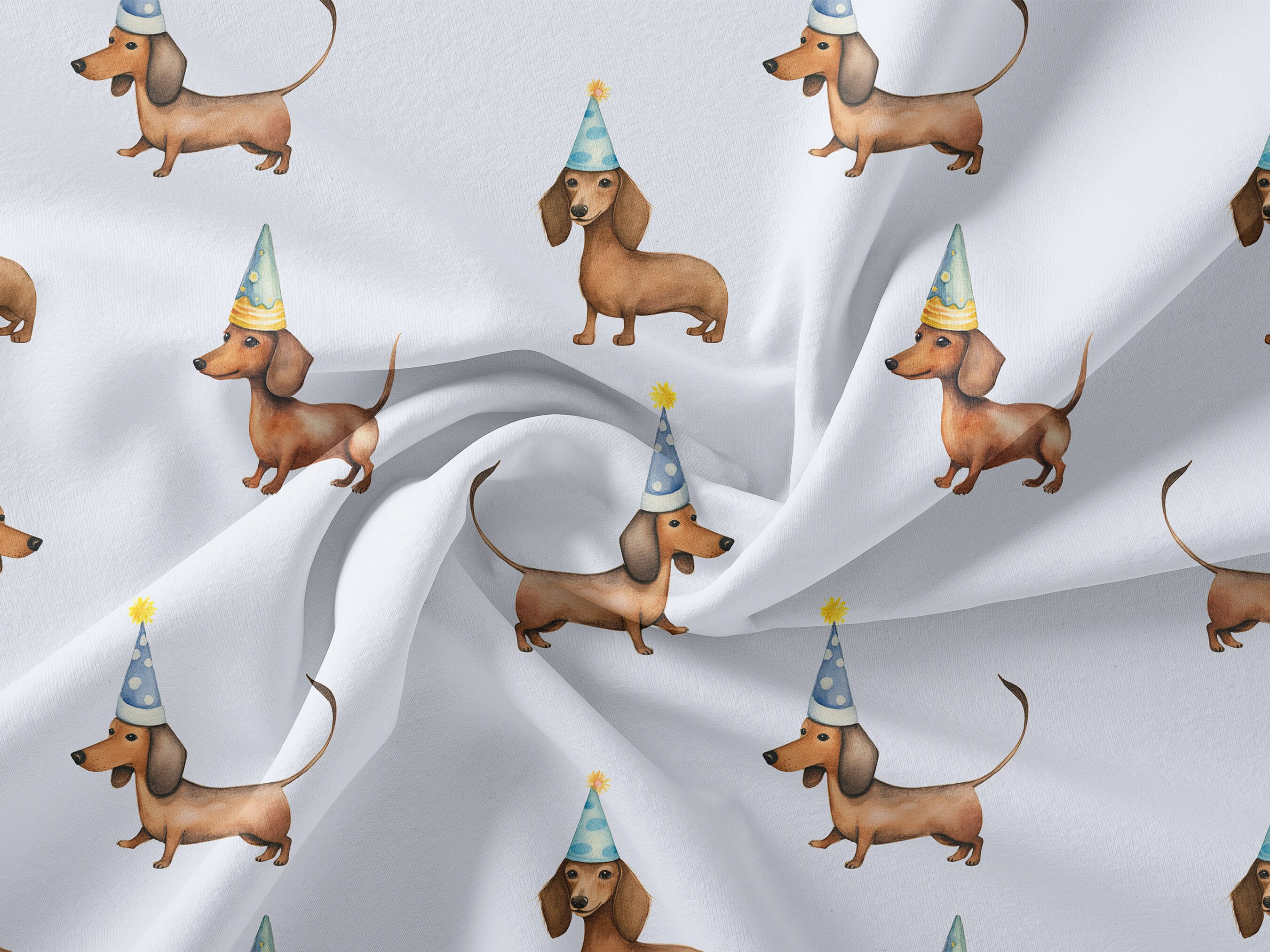 Cute Dachshund Digital Paper - Watercolor Baby Shower Wallpaper ...