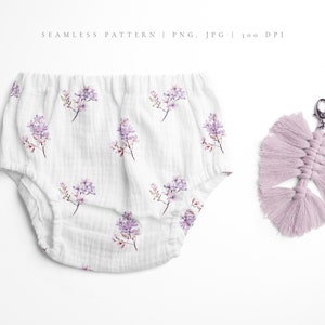 Purple Lilac Digital Paper - Nursery Decor - Floral Seamless Pattern ...