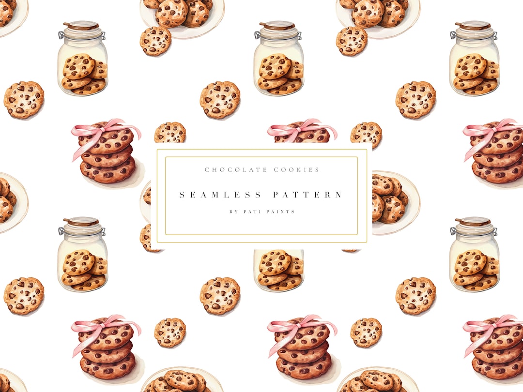 Chocolate Cookies Digital Paper - Scrapbooking - Christmas Cookie ...