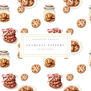 Chocolate Cookies Digital Paper - Scrapbooking - Christmas Cookie ...