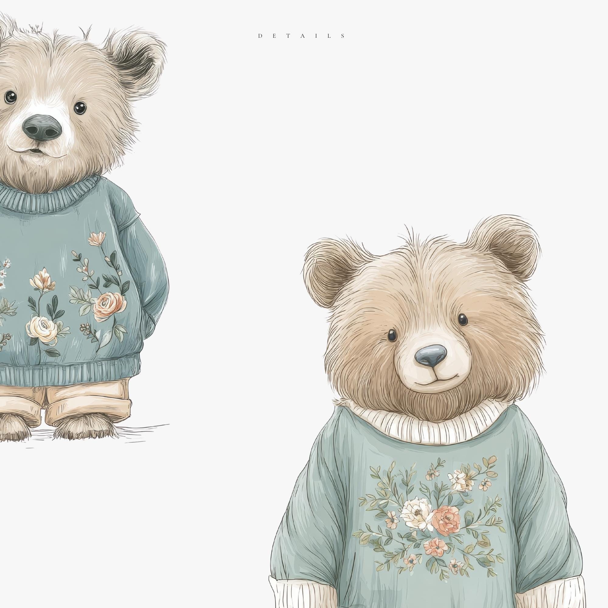 Winter Woodland Animals Clipart, Watercolor Forest Animals Bundle, Cute ...