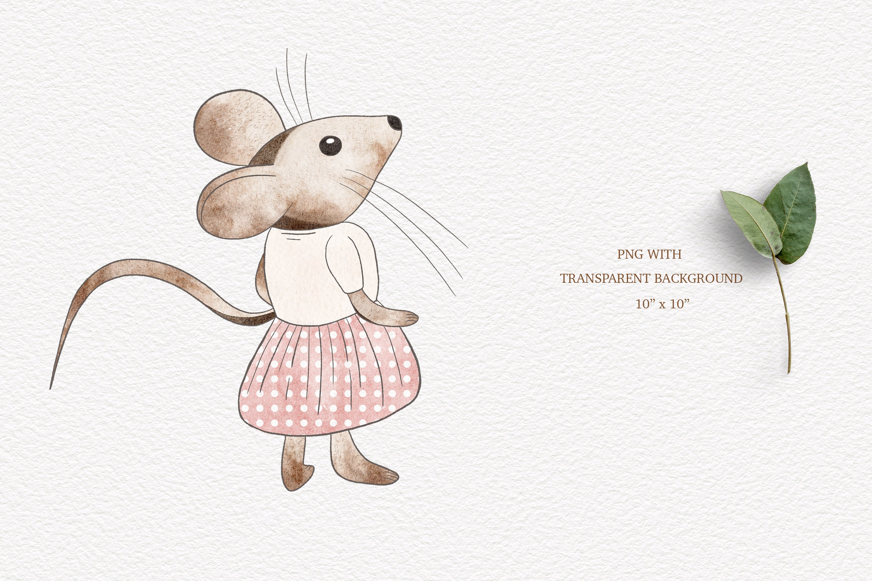 Watercolor Mice Clipart Nursery Art Watercolor - Etsy