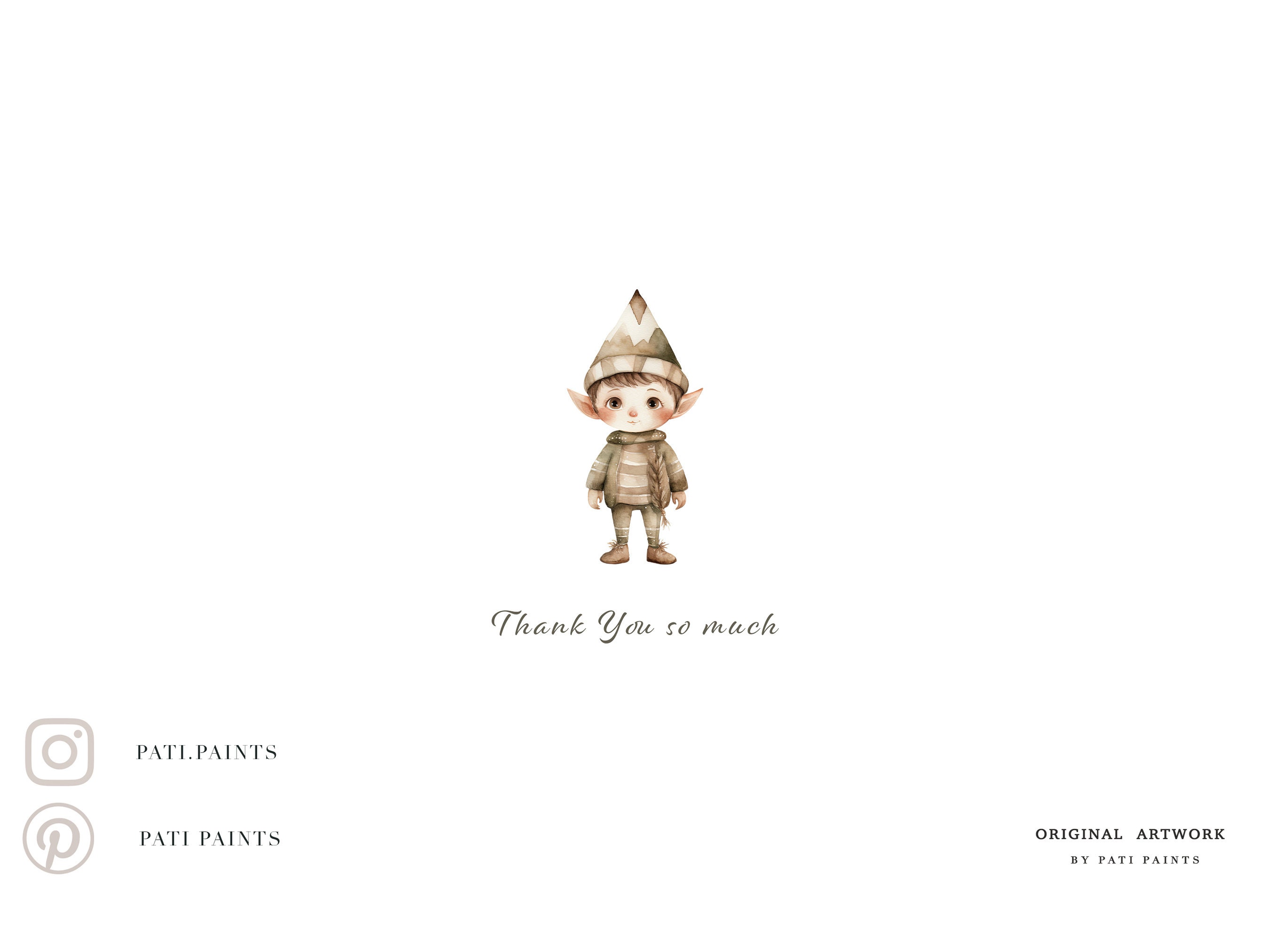 Watercolor Elf Clipart for Christmas Invitation Watercolor Reindeer ...