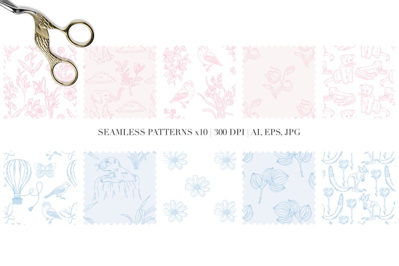 Safari Animals Digital Paper Nursery Decor Jungle Baby Animals Clipart ...