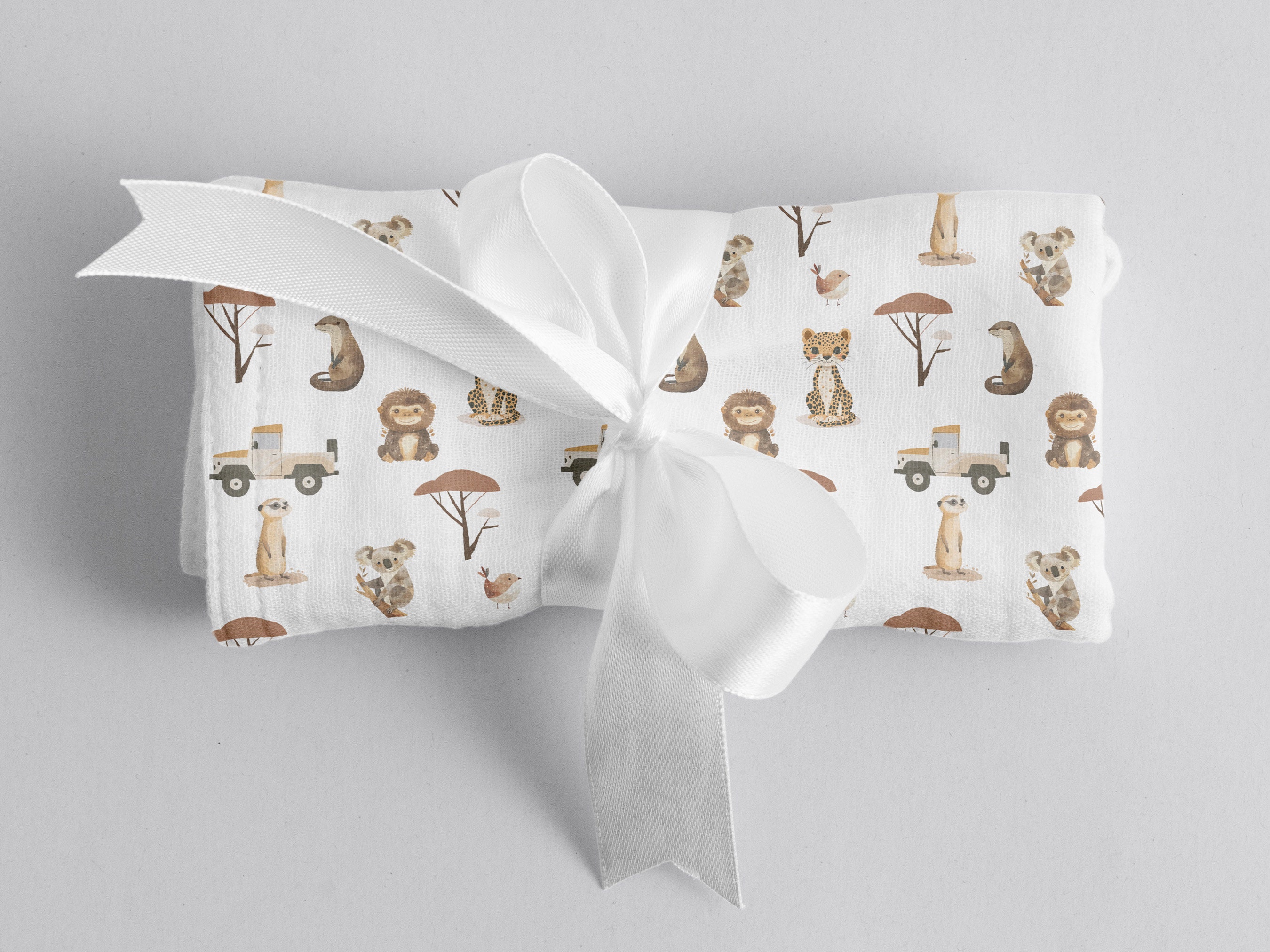 Watercolor Safari Animals Digital Paper - Digital Background - Nursery ...