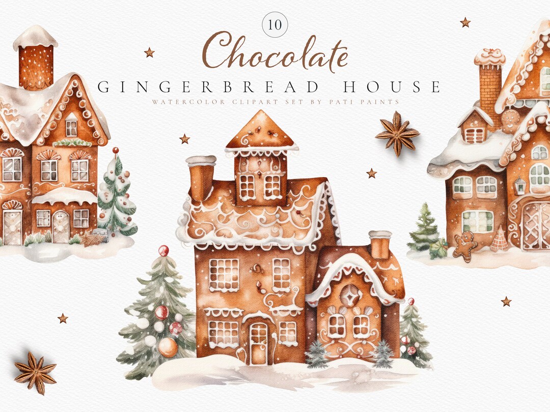 Christmas Gingerbread House Clipart - Winter Clipart - Christmas ...