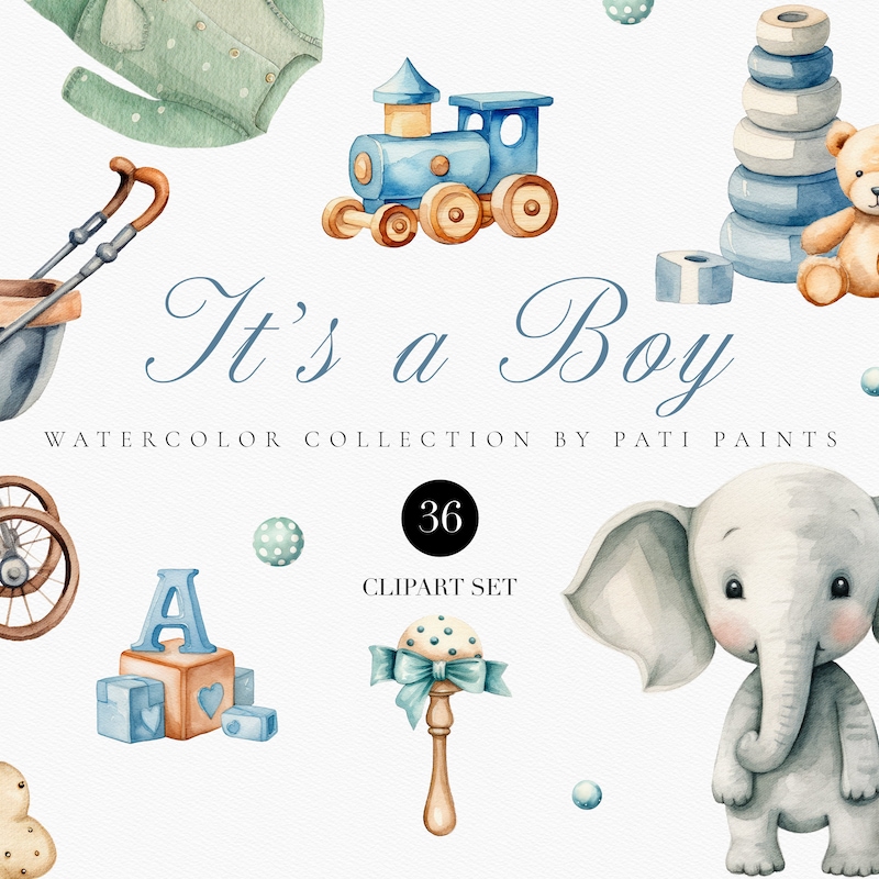 Baby Boy Clipart - Etsy