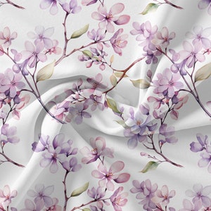 Purple Lilac Digital Paper - Nursery Decor - Floral Seamless Pattern ...