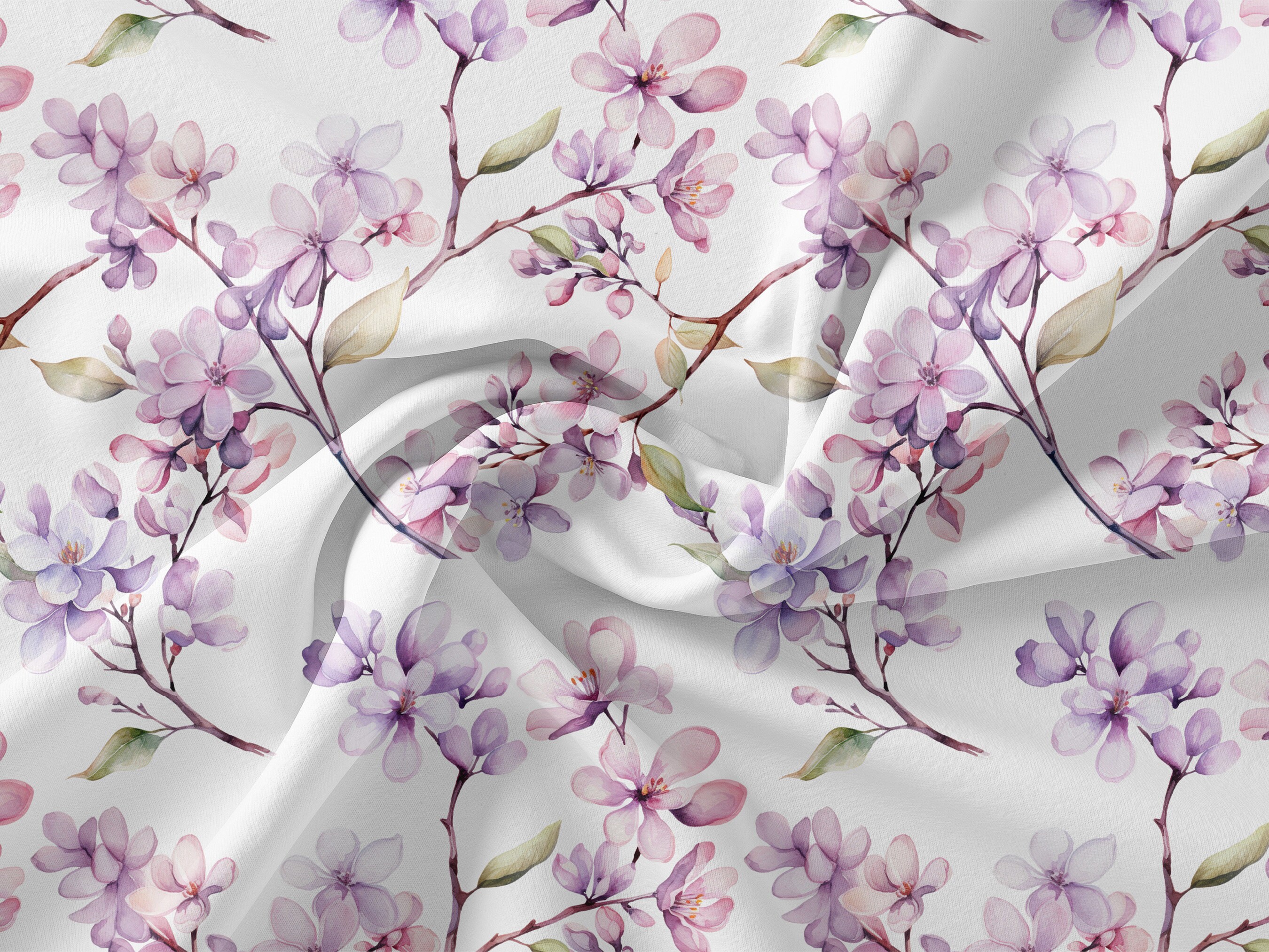 Purple Lilac Digital Paper - Nursery Decor - Floral Seamless Pattern ...