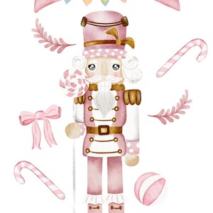 Candy Christmas Clipart - Pink Christmas Tree - Watercolor Nursery ...