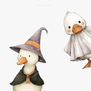 Witchy Goose Parade Halloween Clipart Set, 20 PNG Transparent Files ...