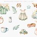 Watercolor Nursery Boho Digital Clipart Baby Shower Wall Art Neutral ...
