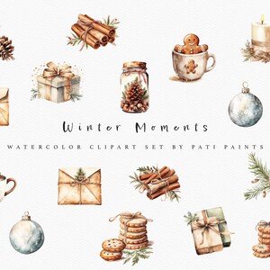 Winter Clipart Set for Christmas Gift - Holiday Season Clipart ...