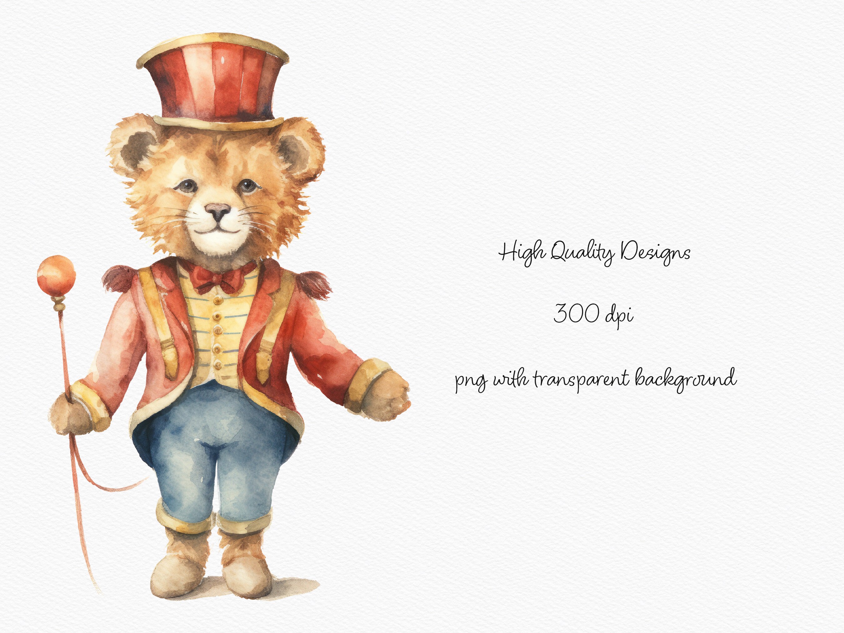 Watercolor Circus Animal Clipart Bundle, Circus Tent Clipart, Nursery ...