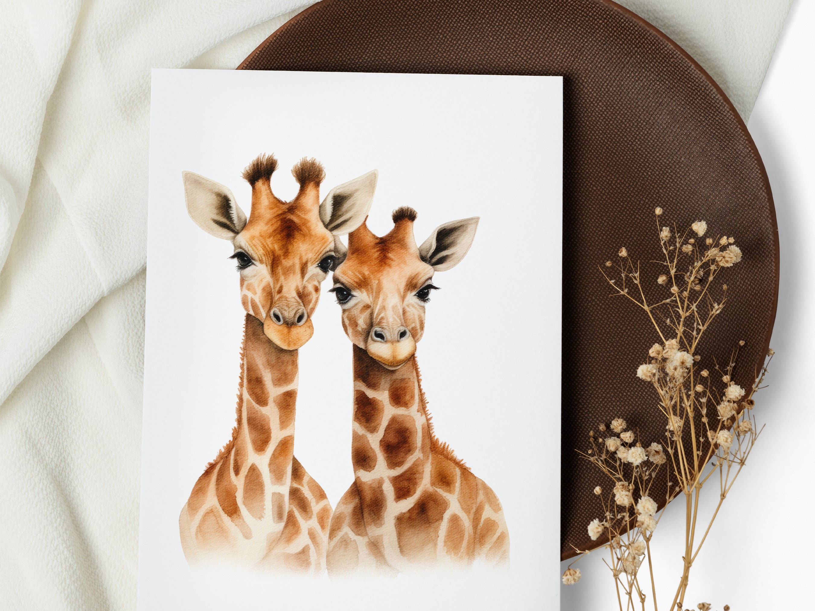 Watercolor Giraffe Clipart for Nursery Wall Art Safari Nursery Decor ...