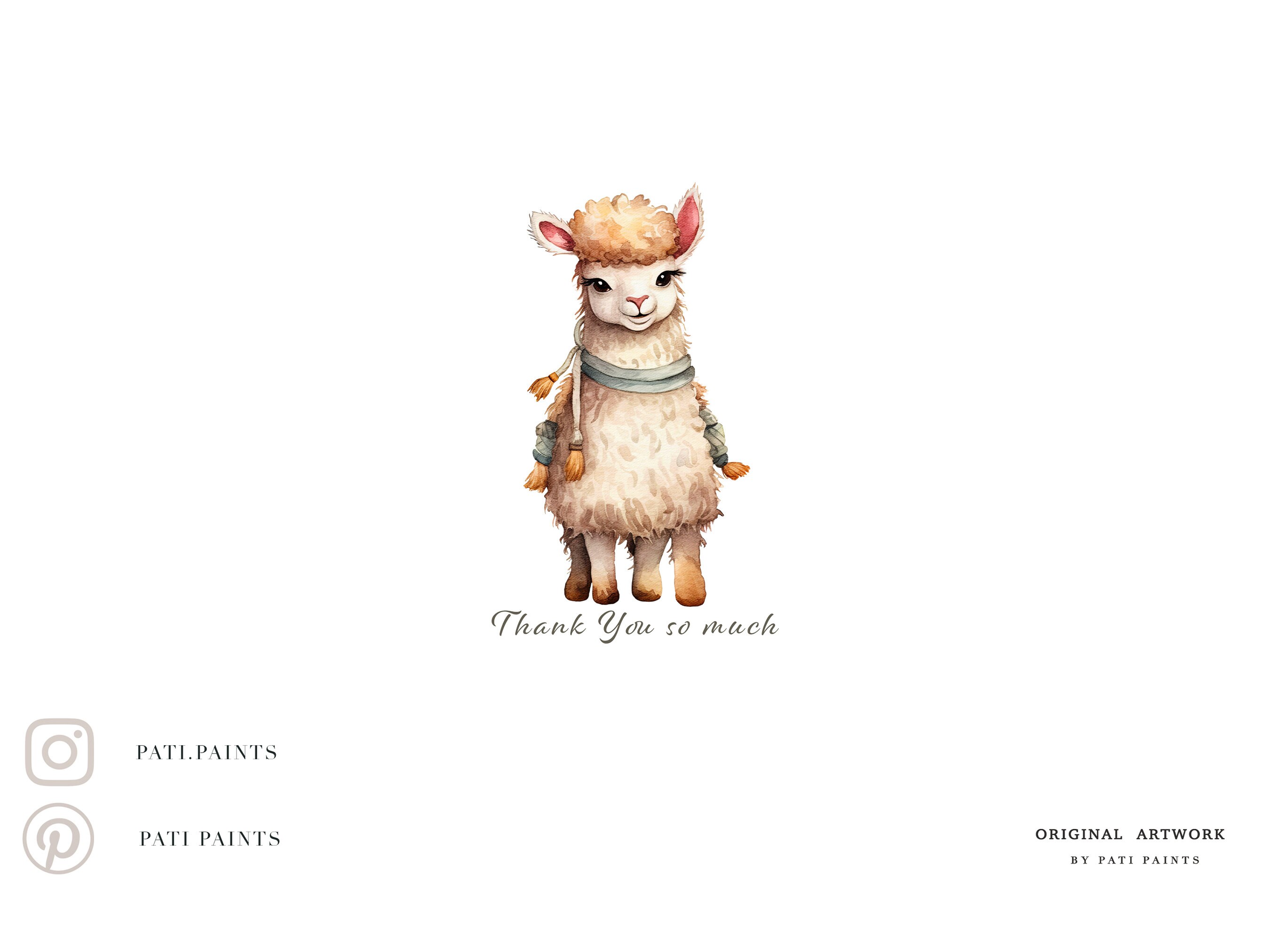Happy Llama Watercolor Clipart Set for Baby Shower Invite - Etsy Australia