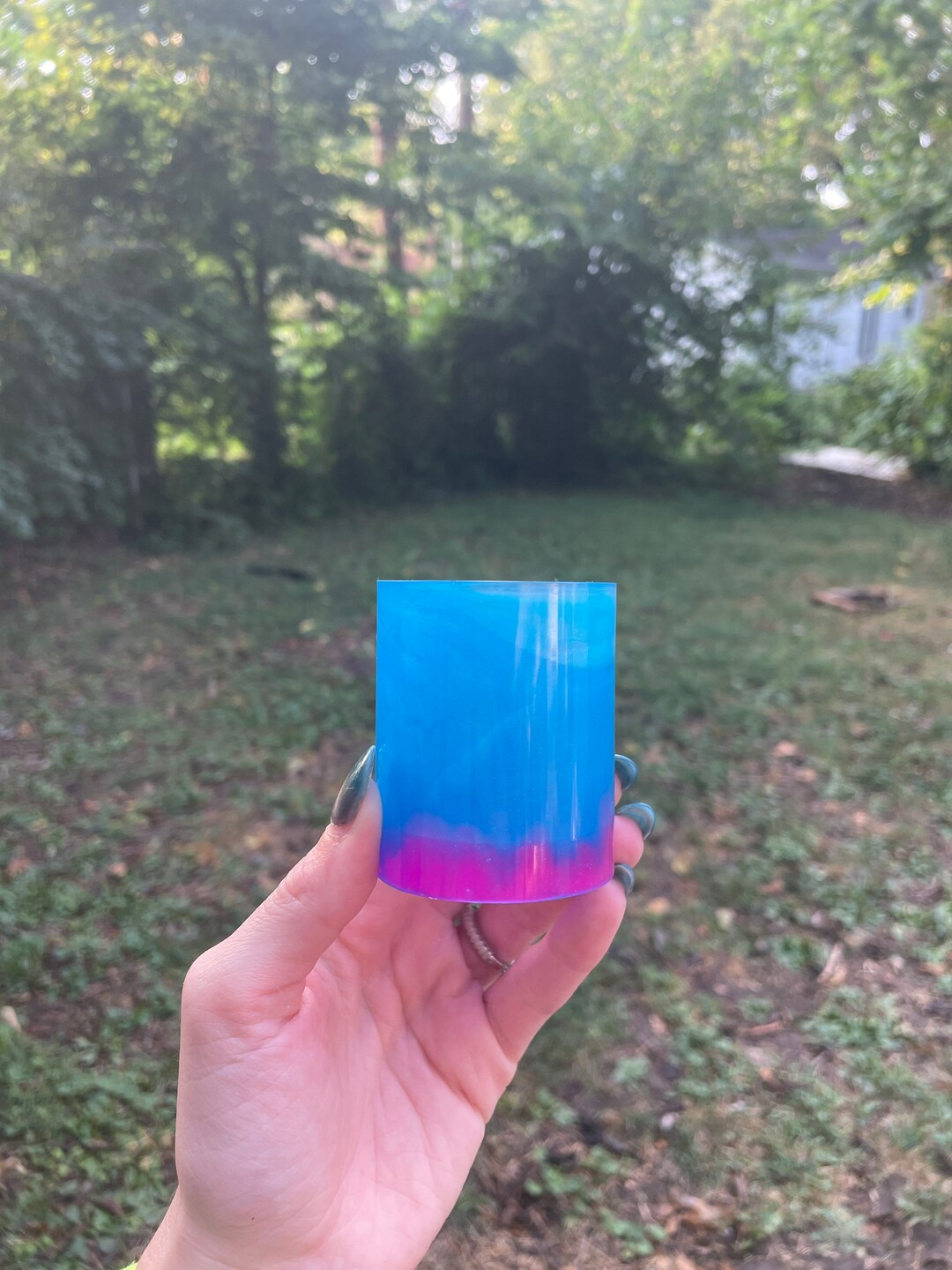 Handcrafted Resin Shot Glass – Ocean Blue & Sunset Pink Ombre - Etsy
