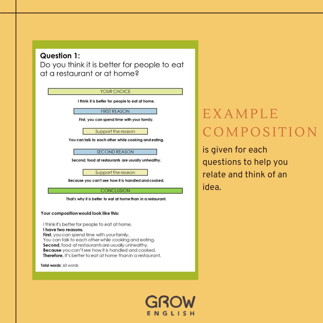 EIKEN PRE-2 Writing Worksheets printable | Etsy