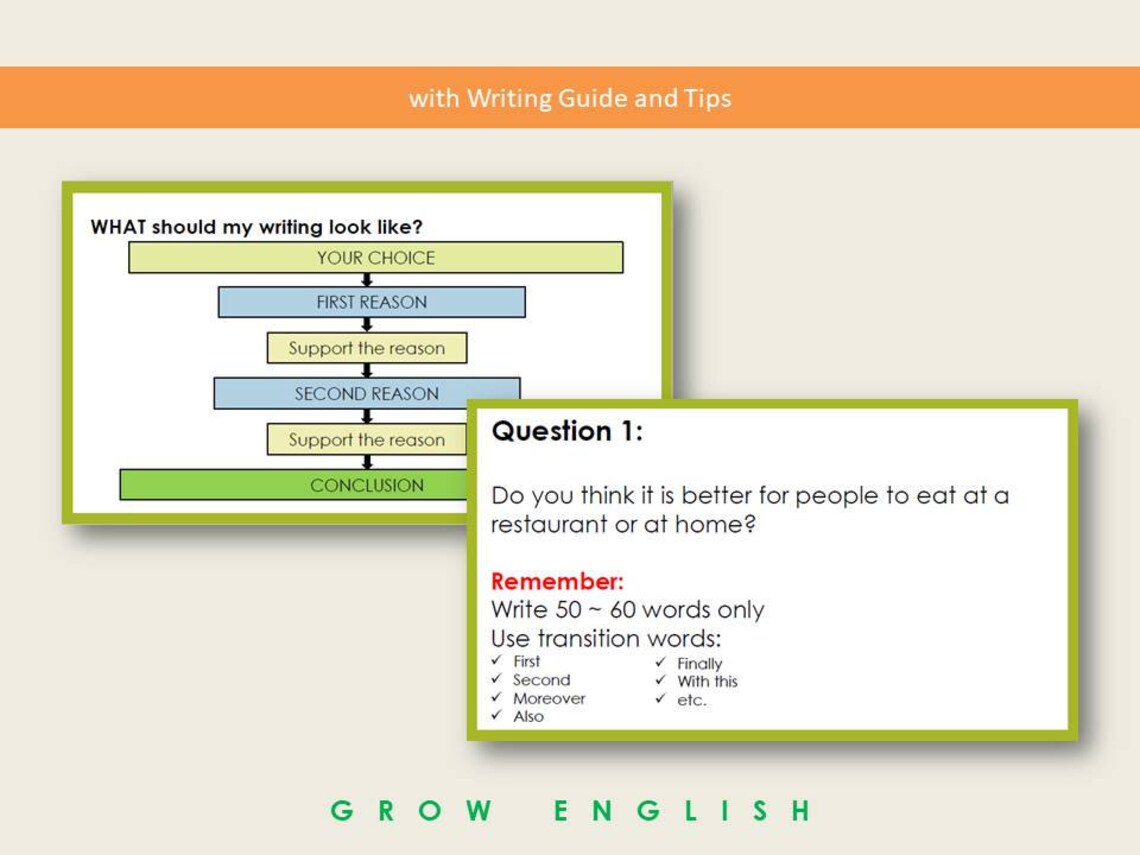 EIKEN PRE-2 Writing Worksheets with Sample Answers and Tips | Etsy