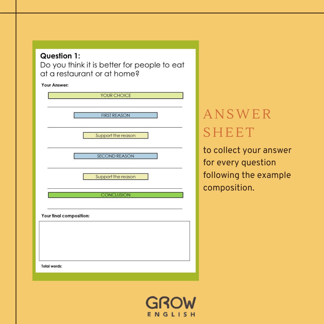 EIKEN PRE-2 Writing Worksheets printable | Etsy