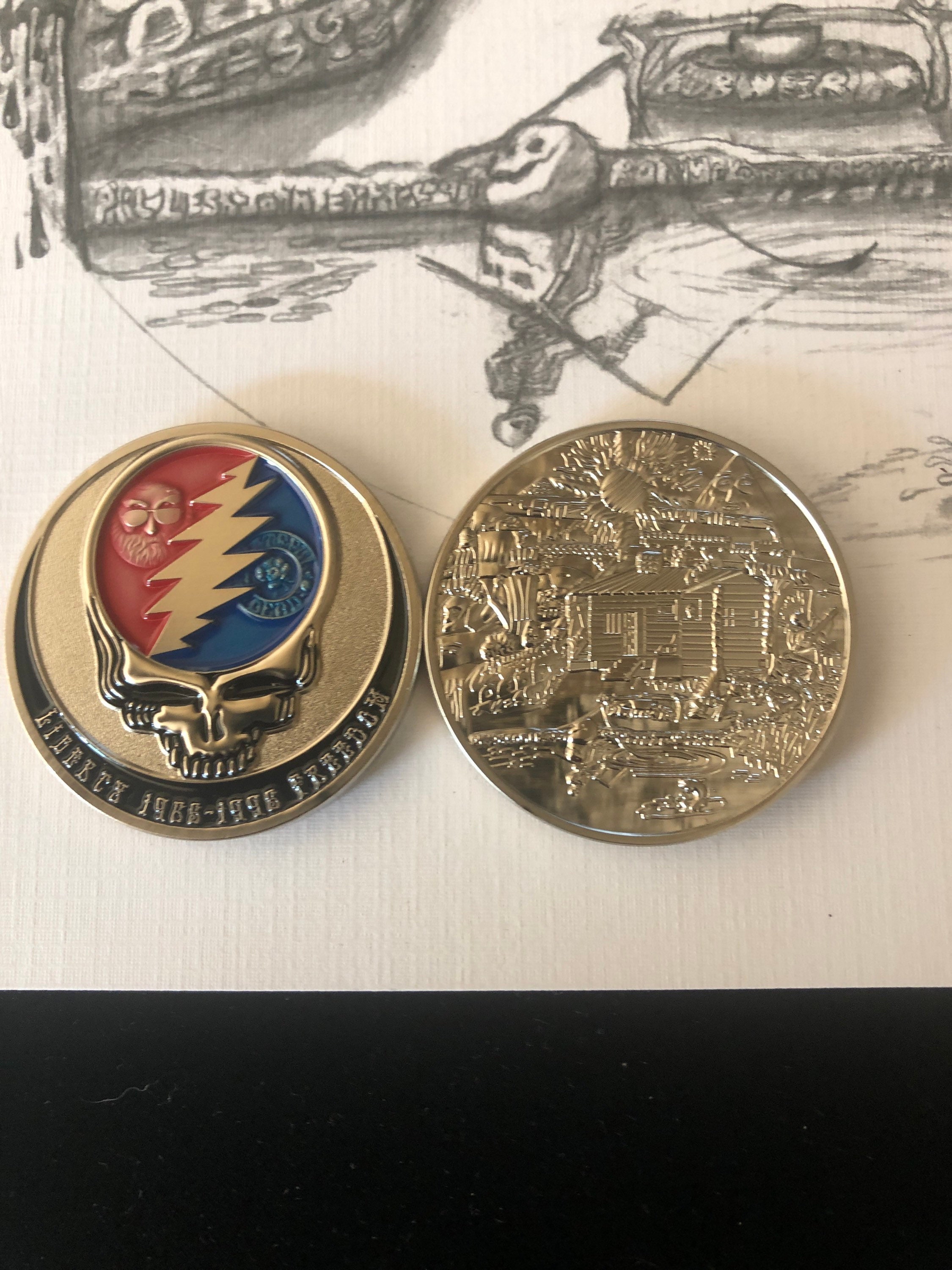 Grateful Dead Memory Coin. Grateful Dead Challenge Coin. - Etsy
