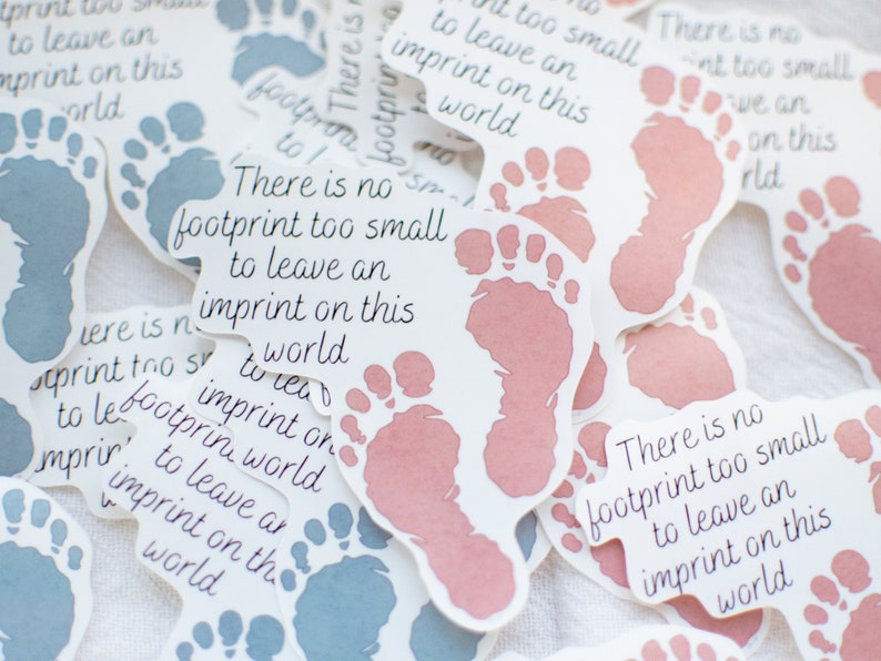 Footprint Sticker Angel Baby Miscarriage Gift Stillbirth - Etsy