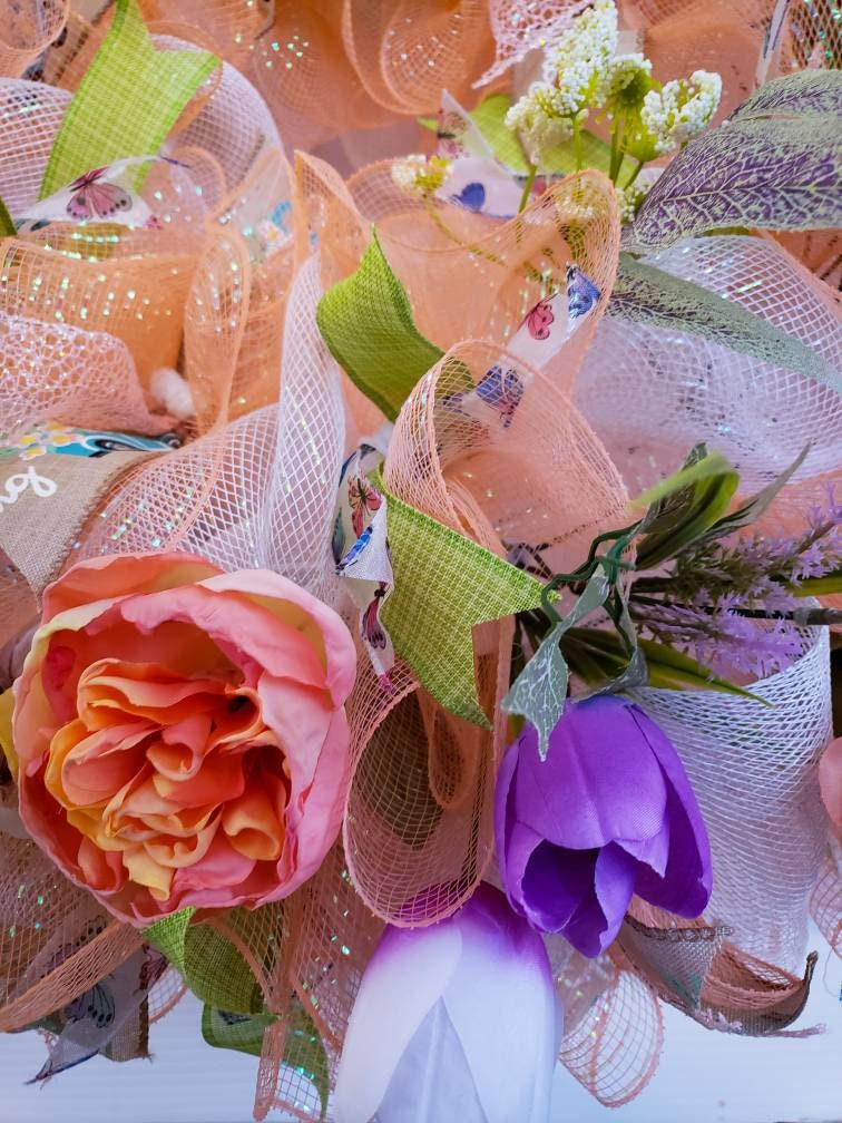 Everyday Shimmering Flower Wreath - Etsy