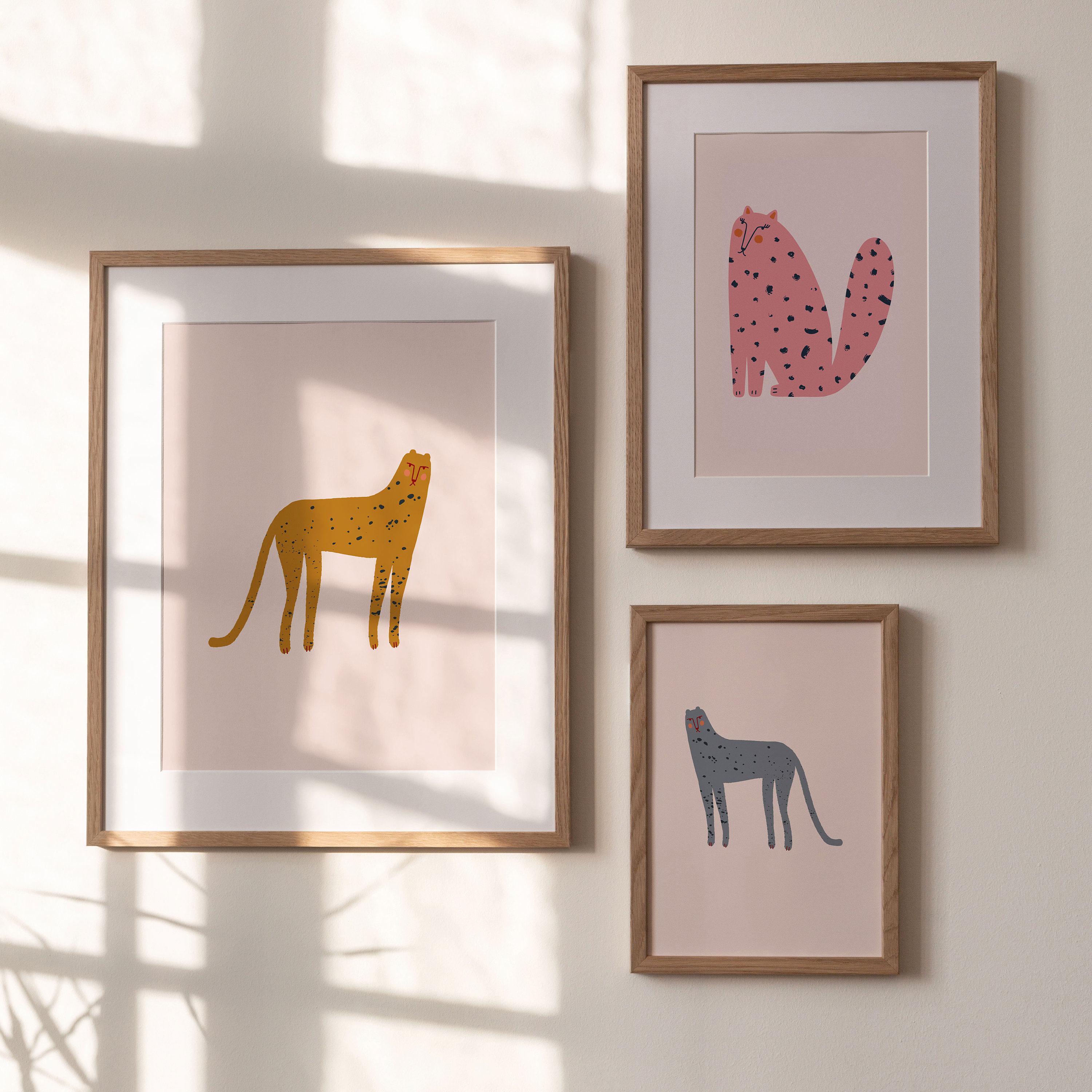 Cat Leopards Printable Boho Art Abstract Cats Print Boho Wall Art Print ...