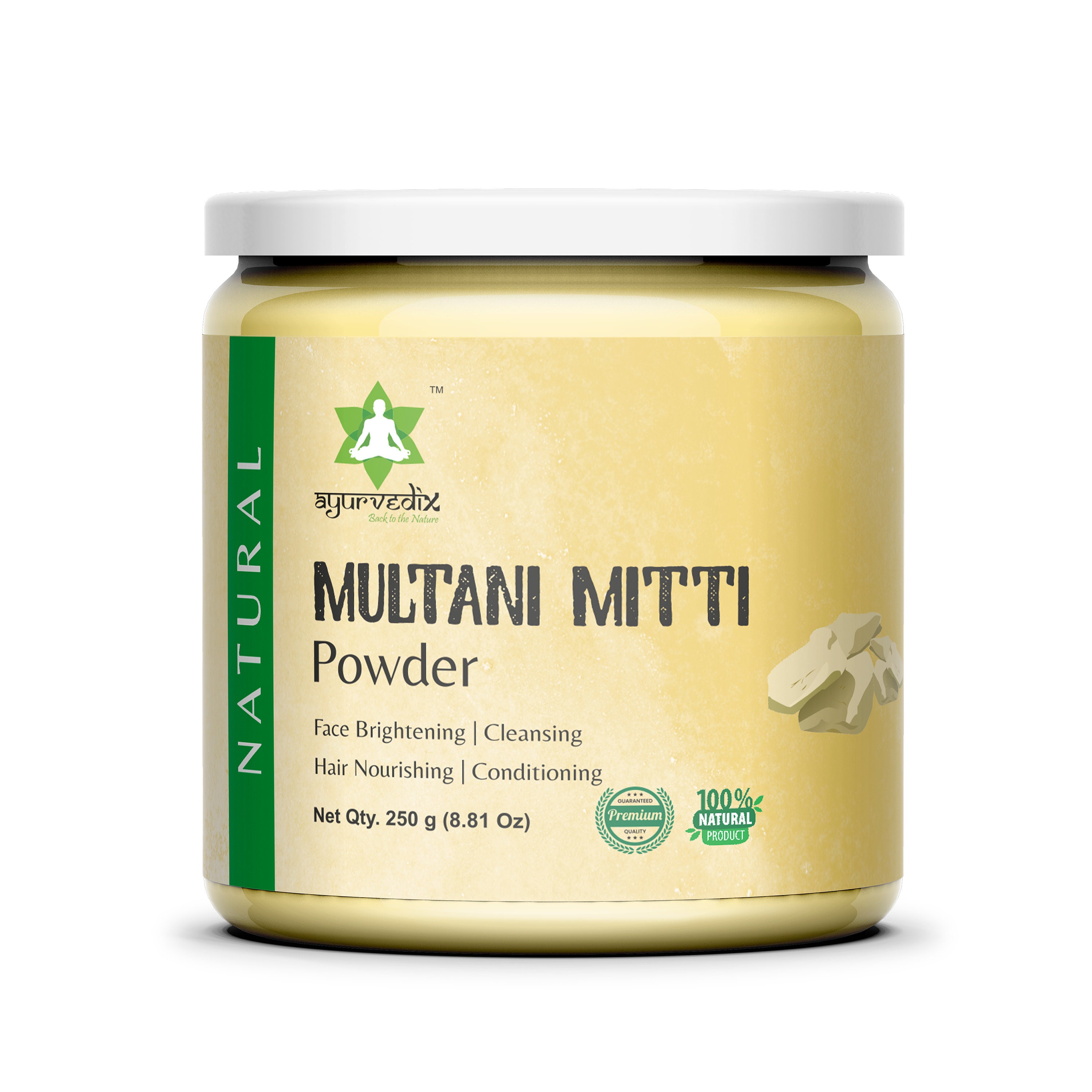Natural Multani Mitti Powder for Face, Skin and Hair| Fullers Earth ...