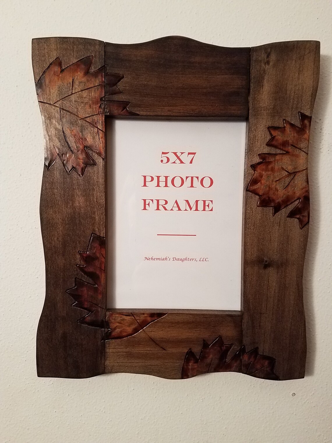 Falling Leaves Handmade Wooden Picture Frame - Etsy